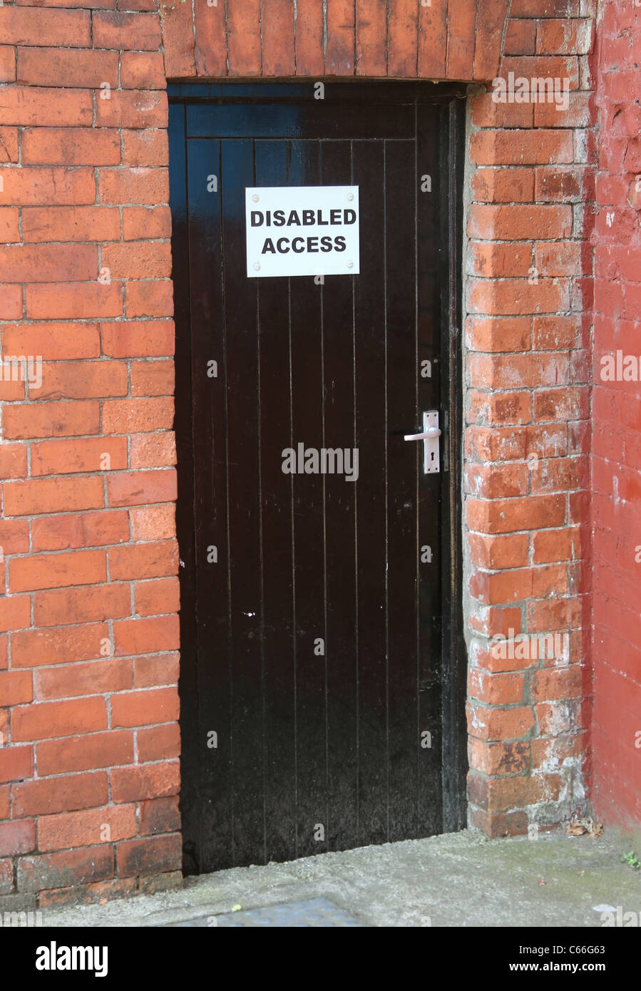 Disabled entrance to a property in Pentonville in the city of Newport ...