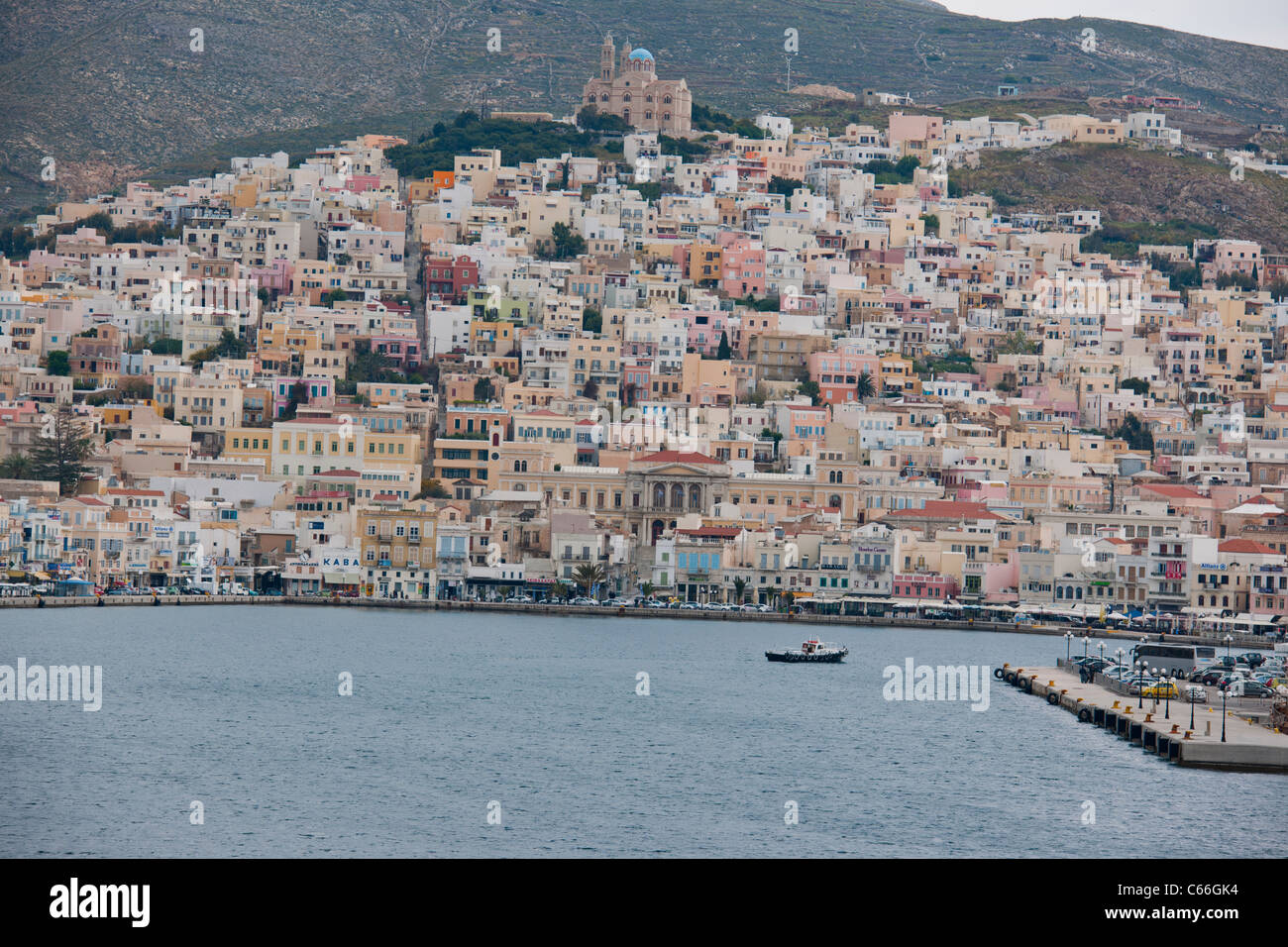 Syros,Architecture,Buildings,Town Cafes,Restaurants,Harbour,Harbor ...