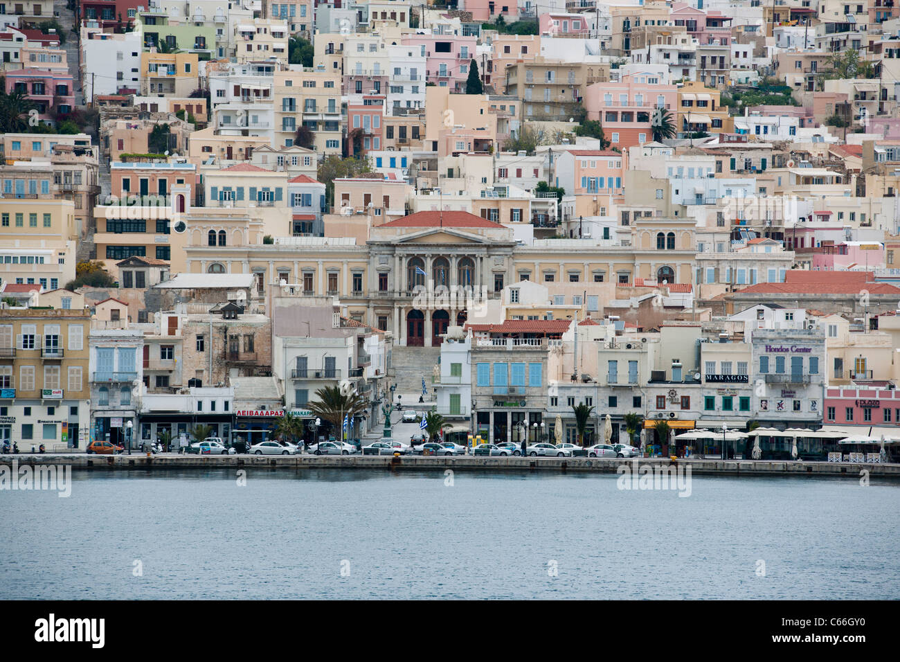 Syros,Architecture,Buildings,Town Cafes,Restaurants,Harbour,Harbor ...