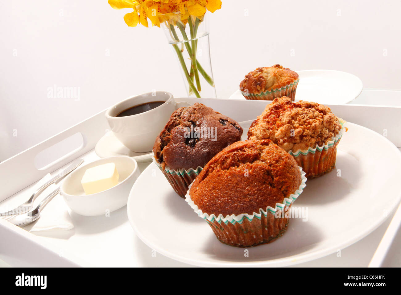 Assorted muffins and cupcakes breakfast Stock Photo - Alamy