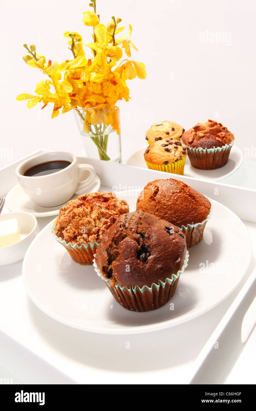 Assorted muffins and cupcakes breakfast Stock Photo - Alamy