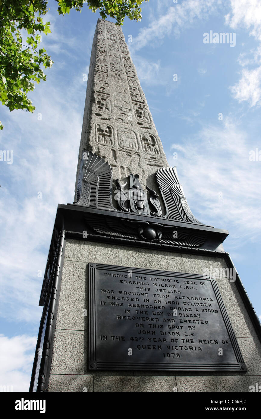 Cleopatra's Needle, an Egyptian obelisk on the Victoria Embankment ...