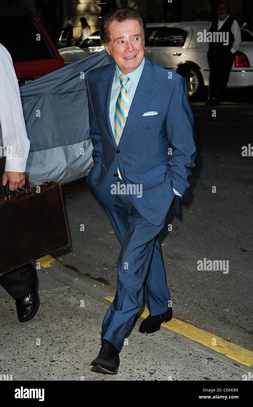Regis Philbin, enters the 'Live With Regis And Kelly' taping at the ABC ...