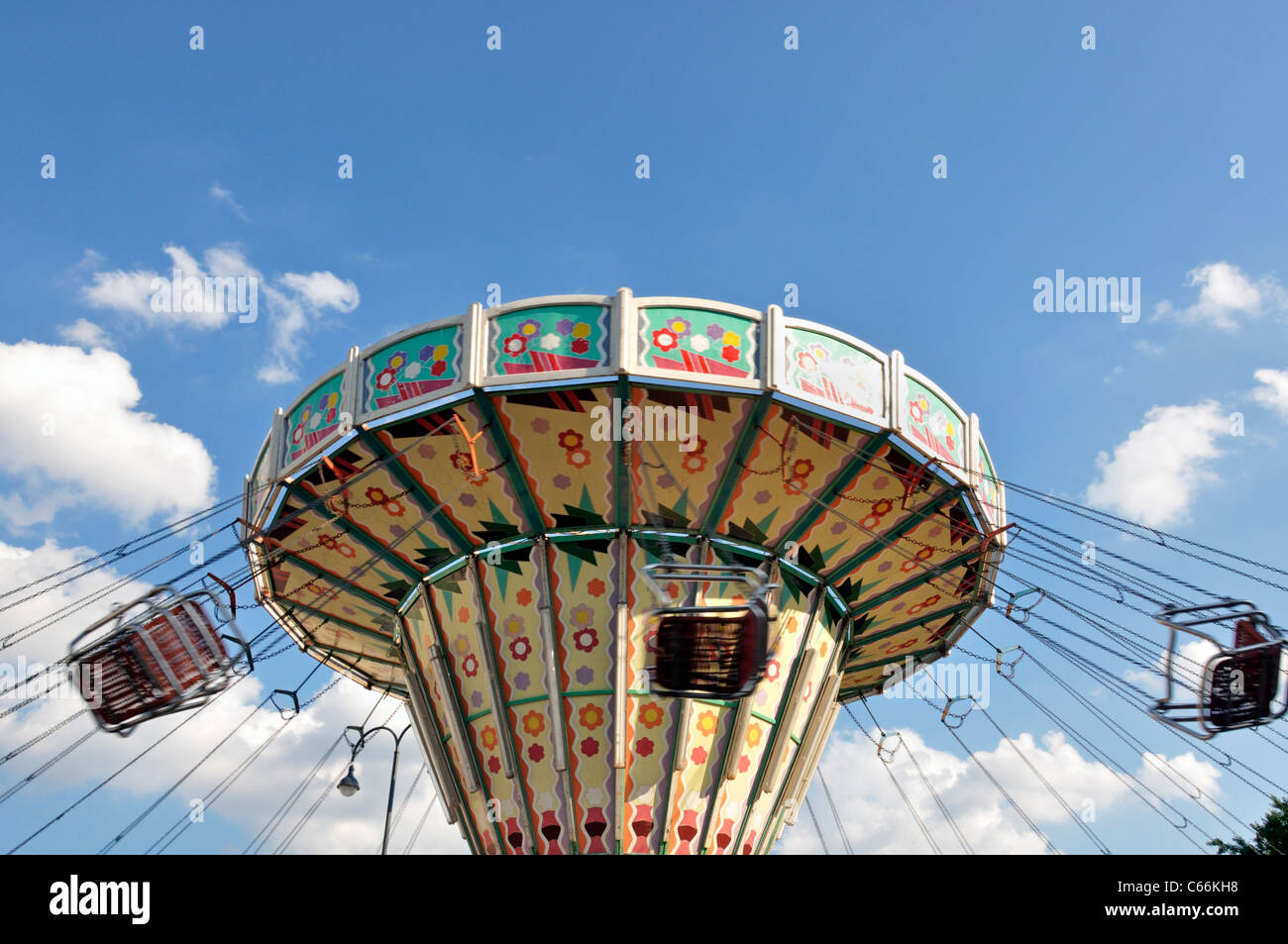 Chairoplane or swing carousel, Vienna, Austria, Europe Stock Photo - Alamy