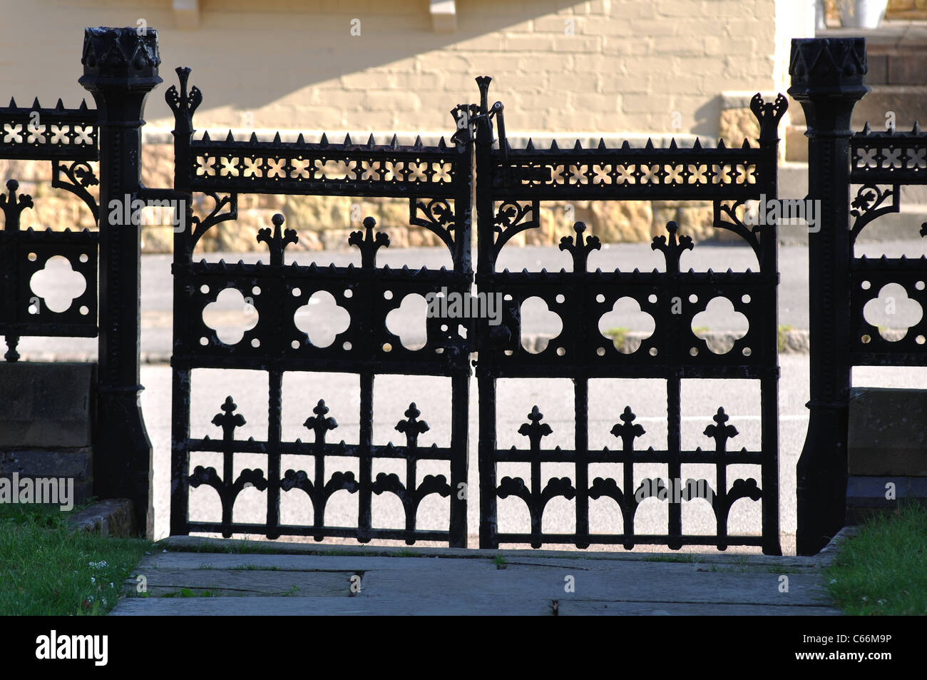 The church gates, St. Andrew`s Church, Tur Langton, Leicestershire ...
