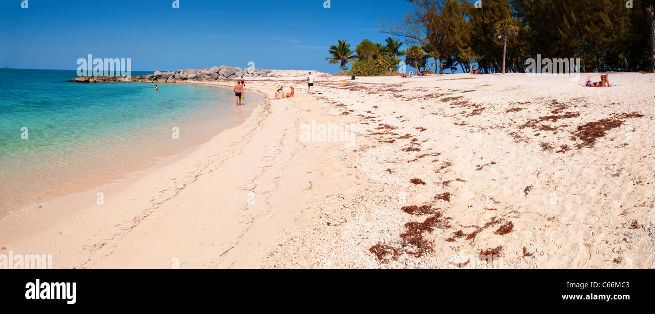 Summer time panorama of Fort Zachary Taylor beach on Key West (Florida ...