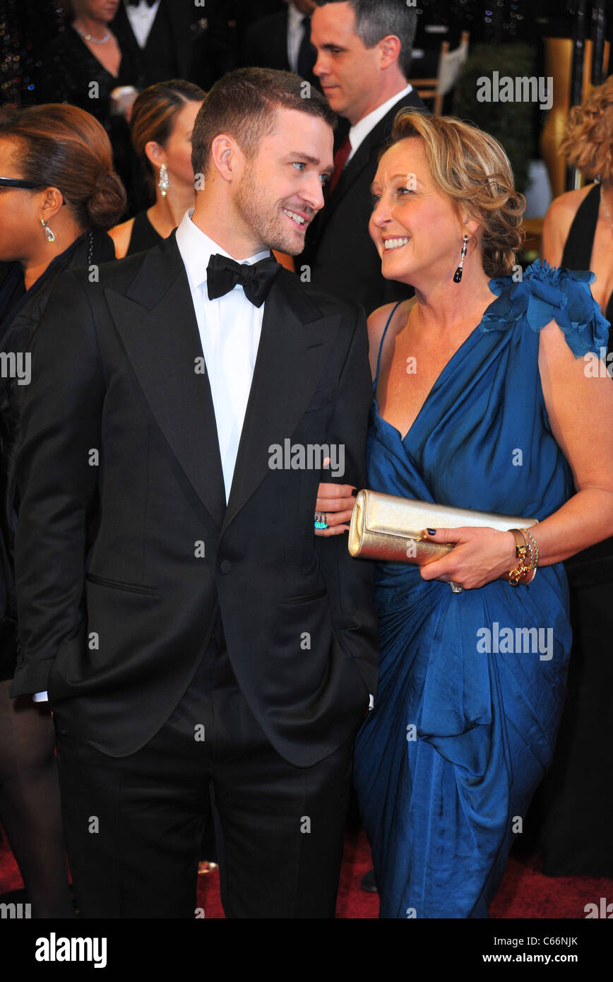 Justin Timberlake, Mother Lynn Harless at arrivals for The 83rd Academy ...