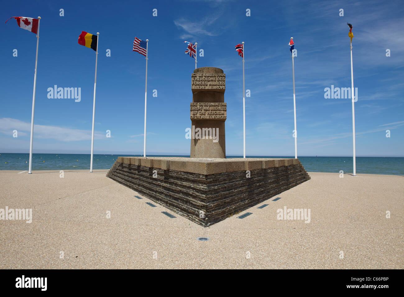 Surrounding area of Juno Beach and the war memorial dedicated to the ...