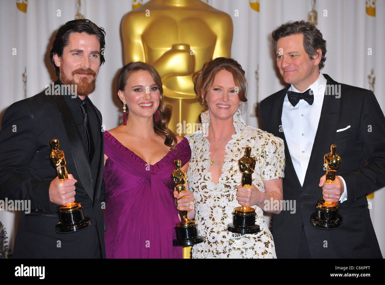 Christian Bale, Natalie Portman, Melissa Leo, Colin Firth in the press ...