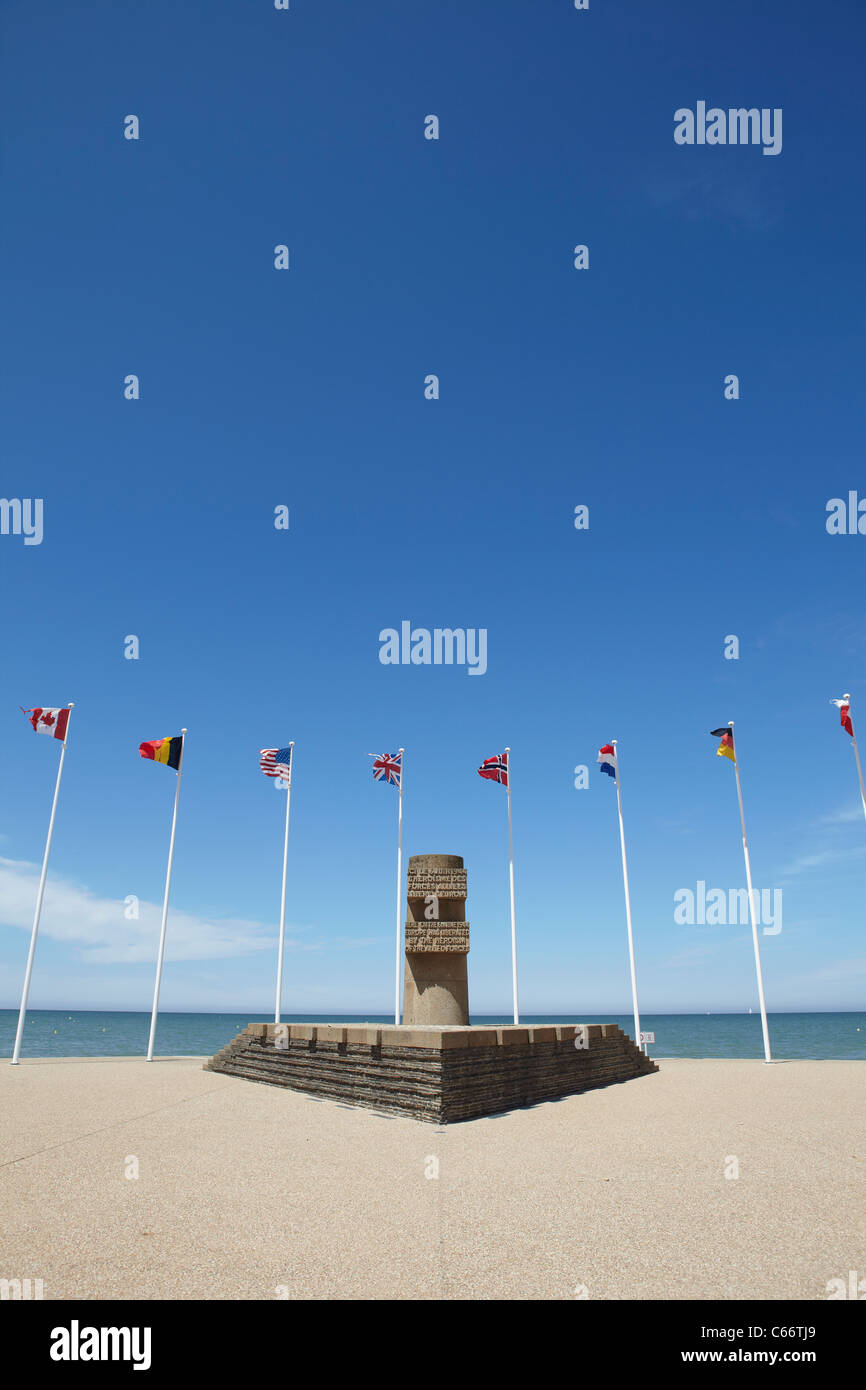 Surrounding area of Juno Beach and the war memorial dedicated to the ...