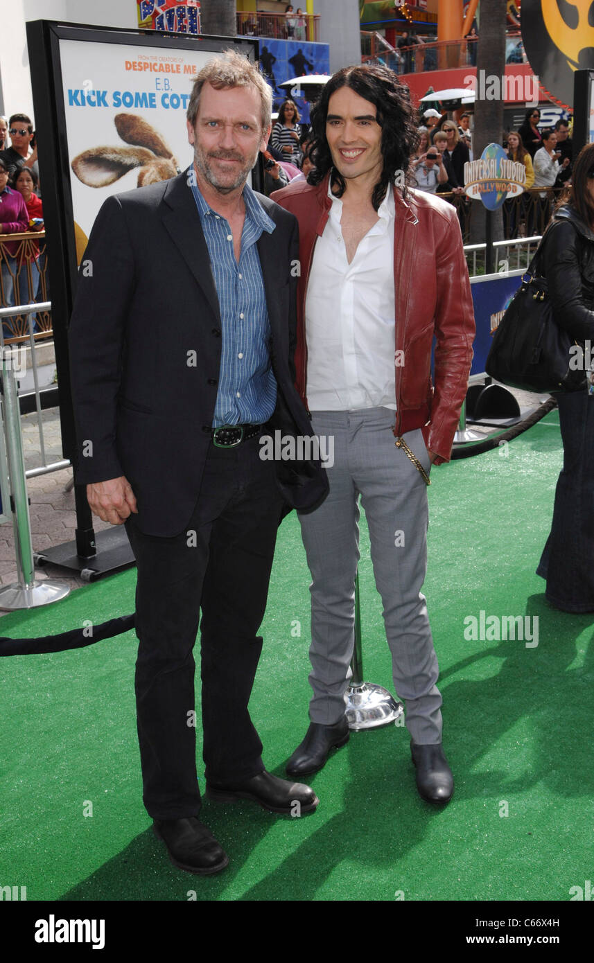 Hugh Laurie, Russell Brand at arrivals for HOP Premiere, Universal ...