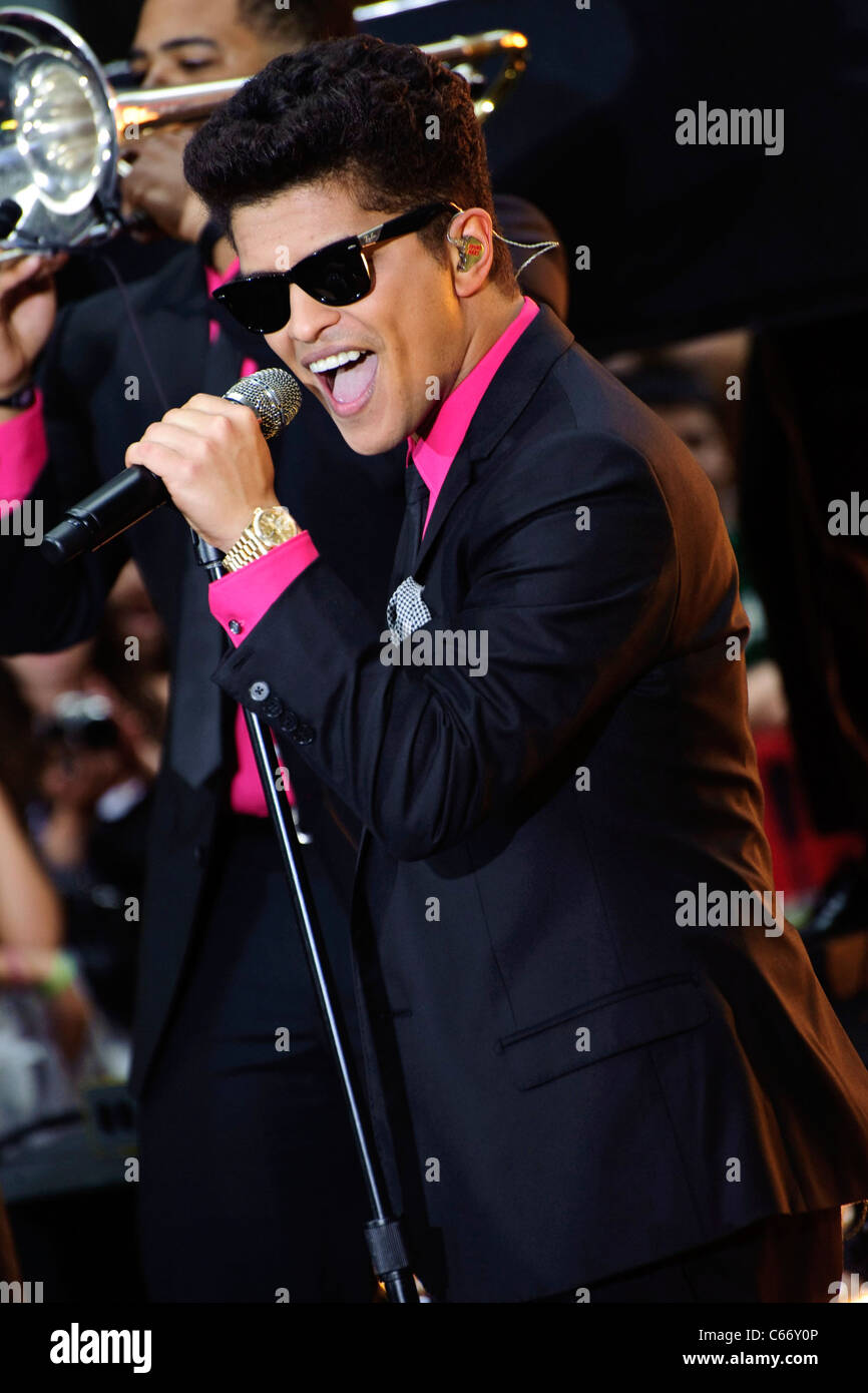 Bruno Mars at talk show appearance for NBC Today Show Summer Concert ...