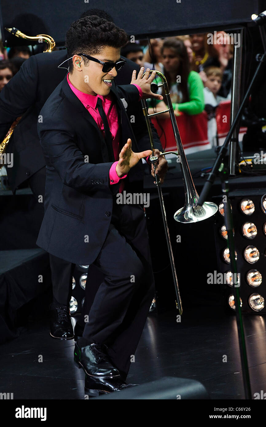 Bruno Mars at talk show appearance for NBC Today Show Summer Concert ...