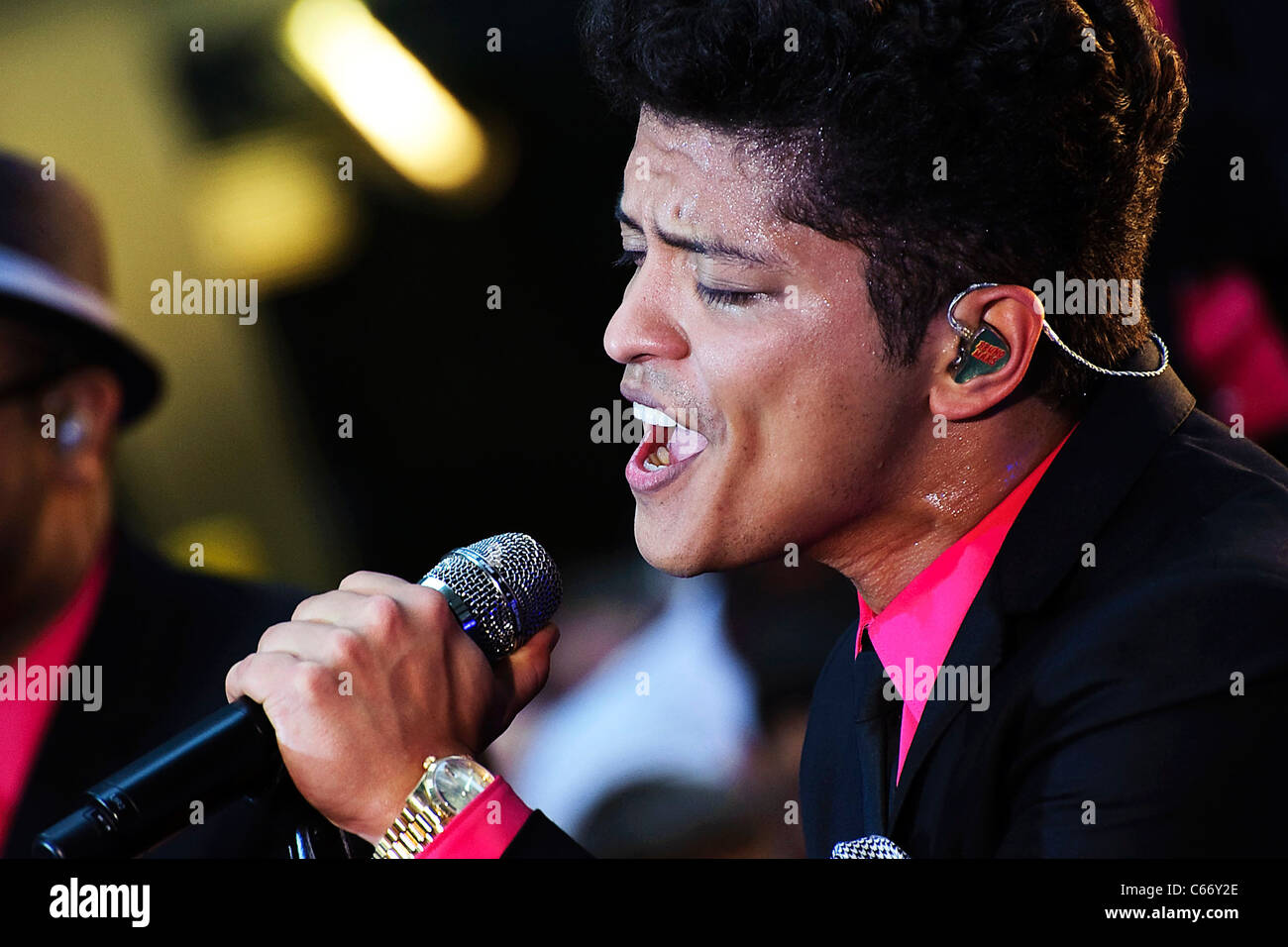 Bruno Mars at talk show appearance for NBC Today Show Summer Concert ...
