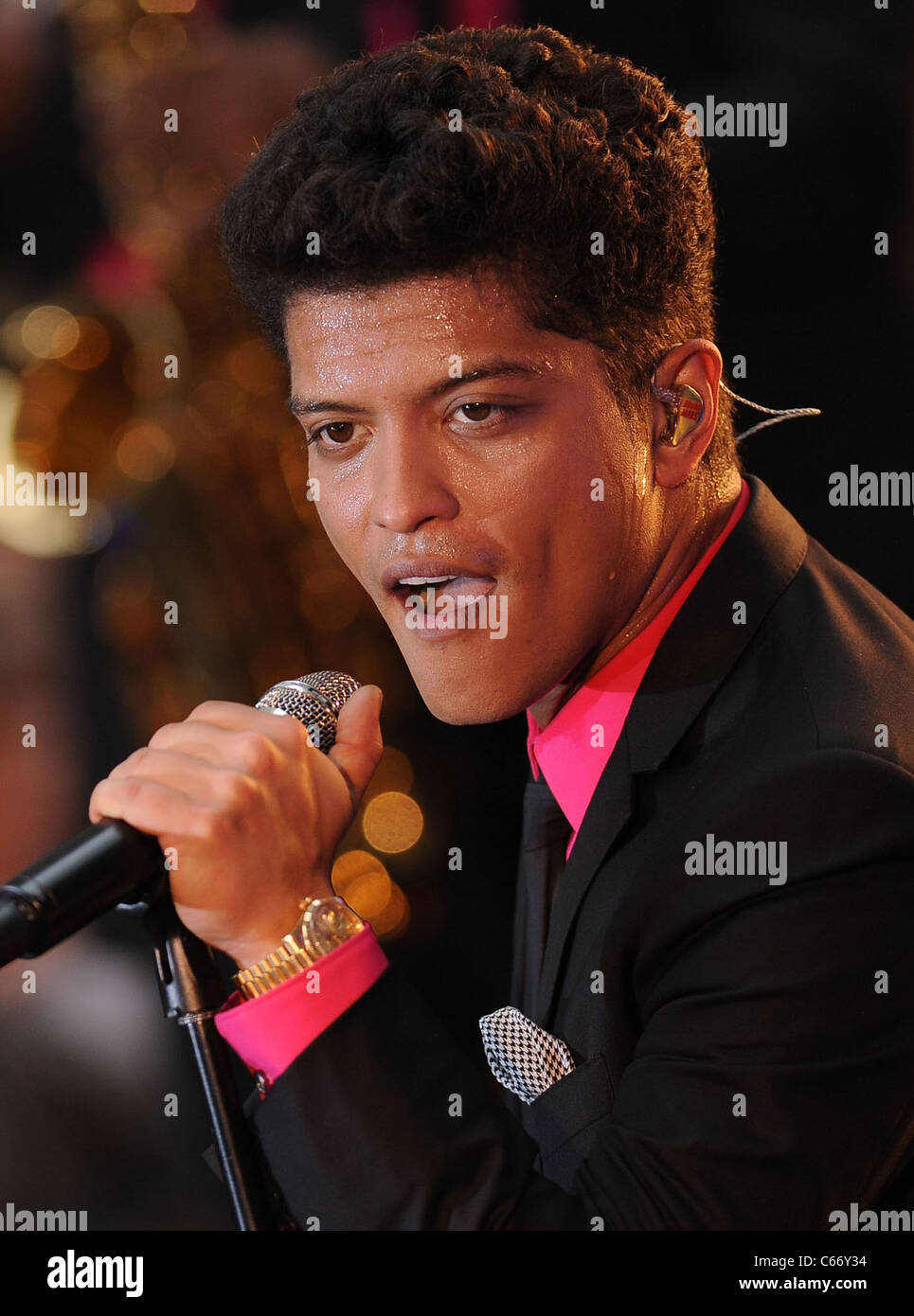 Bruno Mars at talk show appearance for NBC Today Show Summer Concert ...