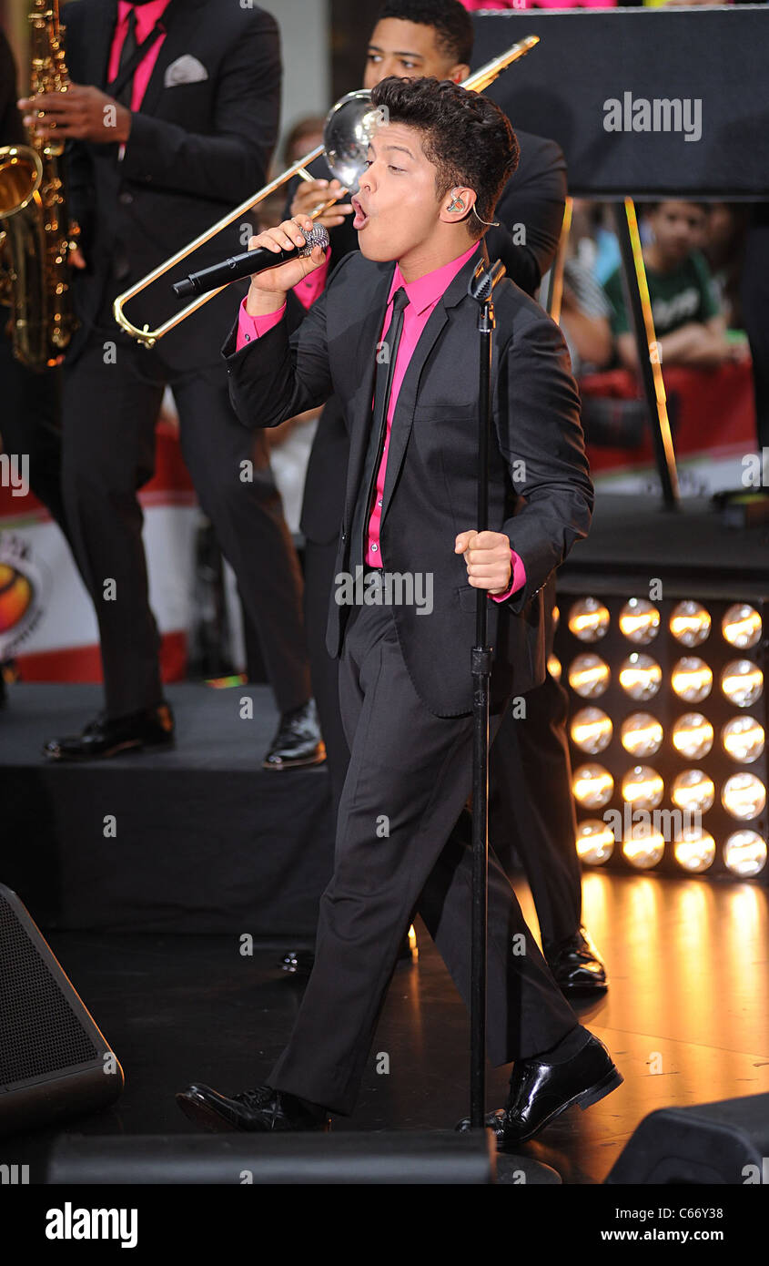 Bruno Mars at talk show appearance for NBC Today Show Summer Concert ...