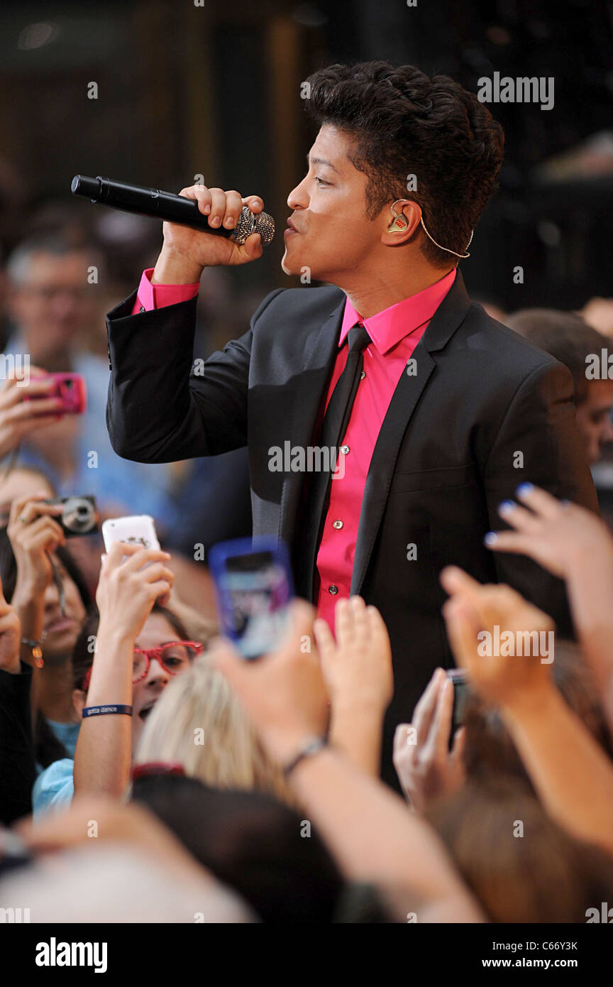 Bruno Mars at talk show appearance for NBC Today Show Summer Concert ...