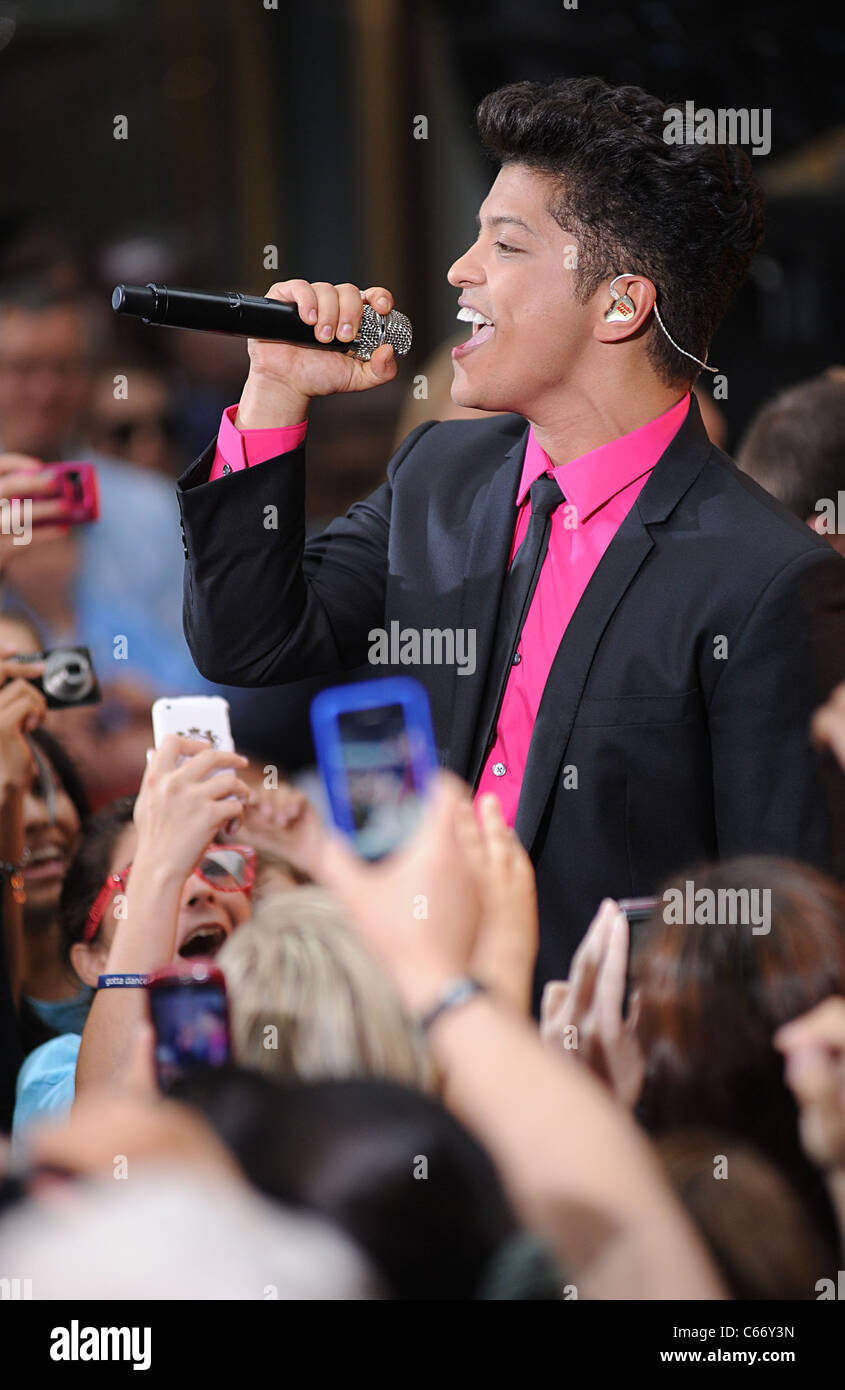 Bruno Mars at talk show appearance for NBC Today Show Summer Concert ...
