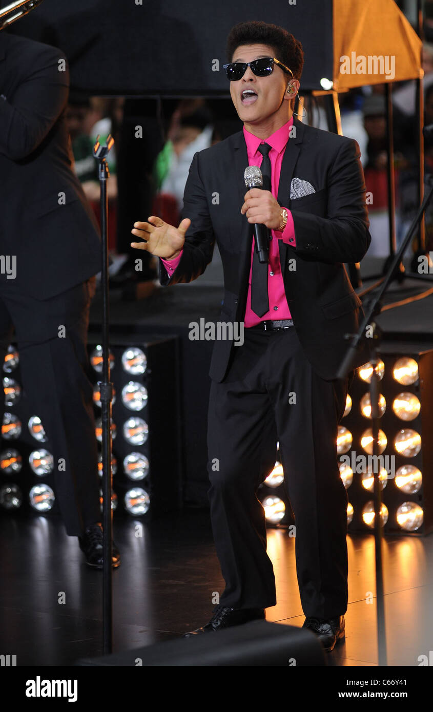 Bruno Mars at talk show appearance for NBC Today Show Summer Concert ...