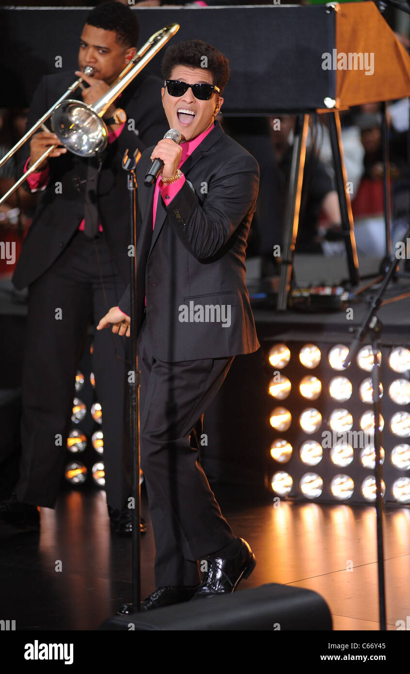 Bruno Mars at talk show appearance for NBC Today Show Summer Concert ...