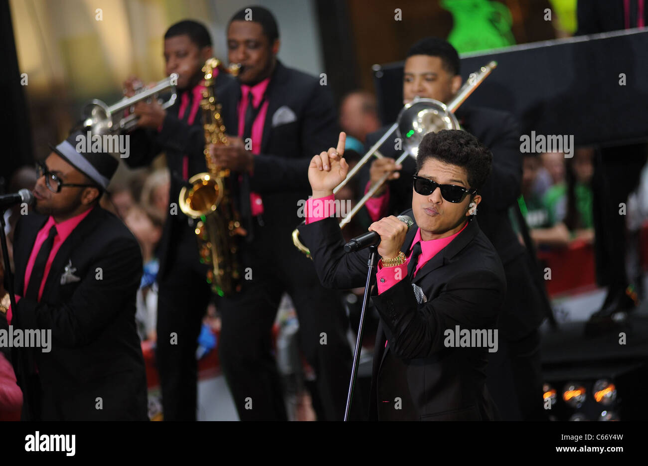 Bruno Mars at talk show appearance for NBC Today Show Summer Concert ...