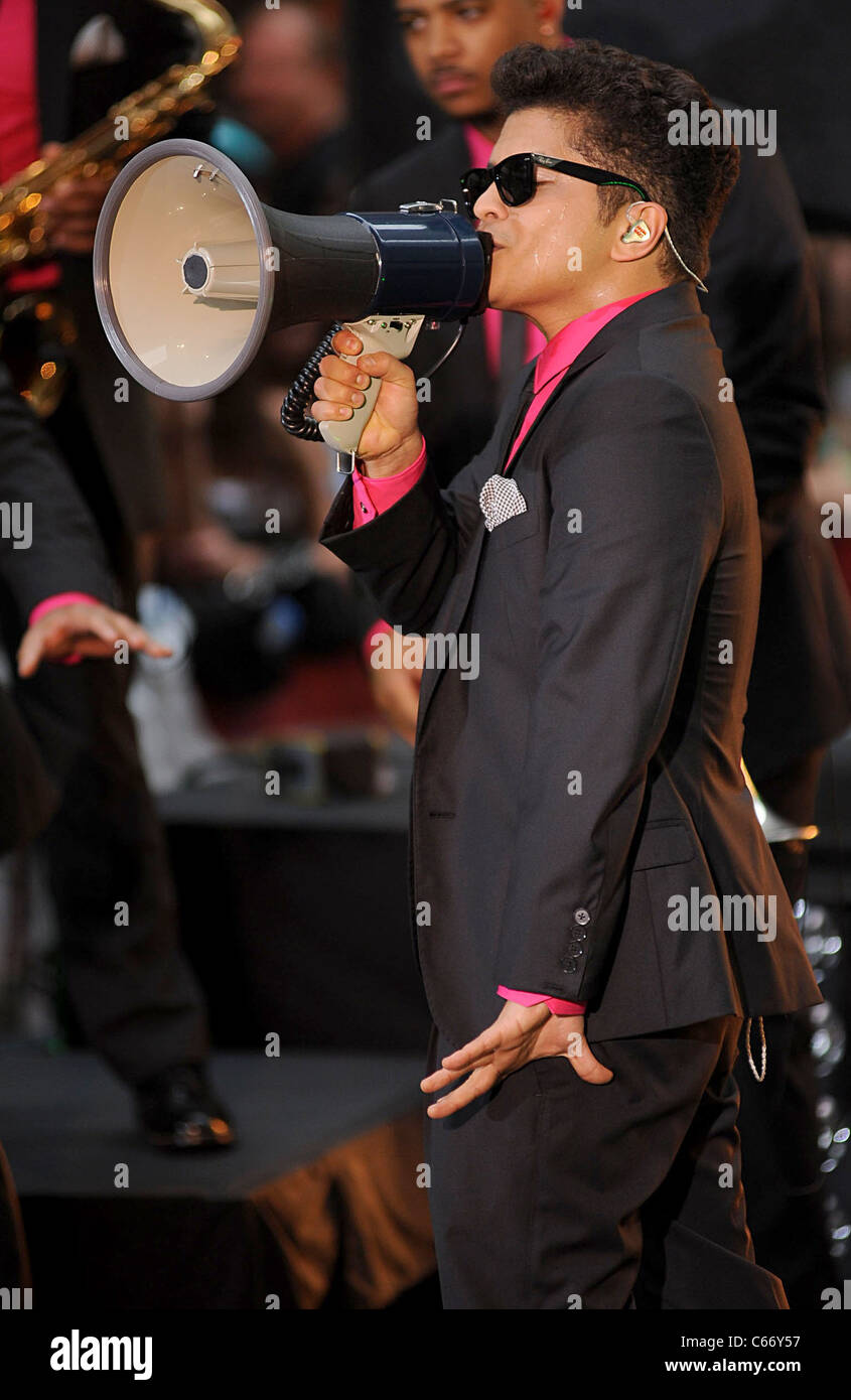 Bruno Mars at talk show appearance for NBC Today Show Summer Concert ...