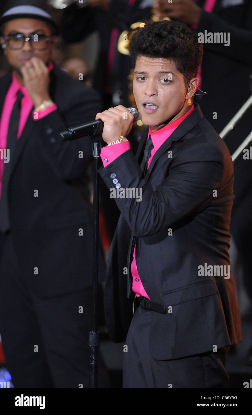 Bruno Mars at talk show appearance for NBC Today Show Summer Concert ...