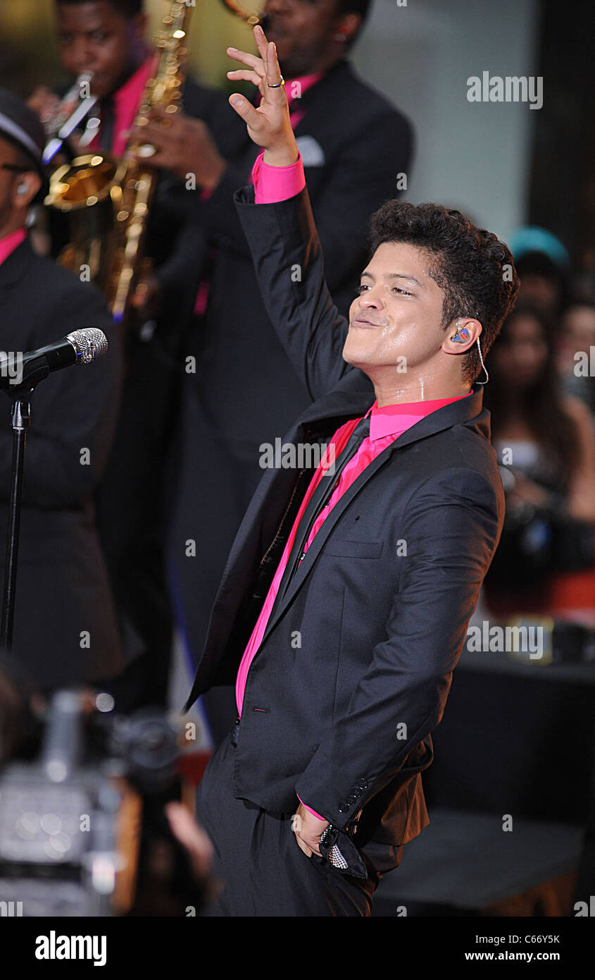 Bruno Mars at talk show appearance for NBC Today Show Summer Concert ...