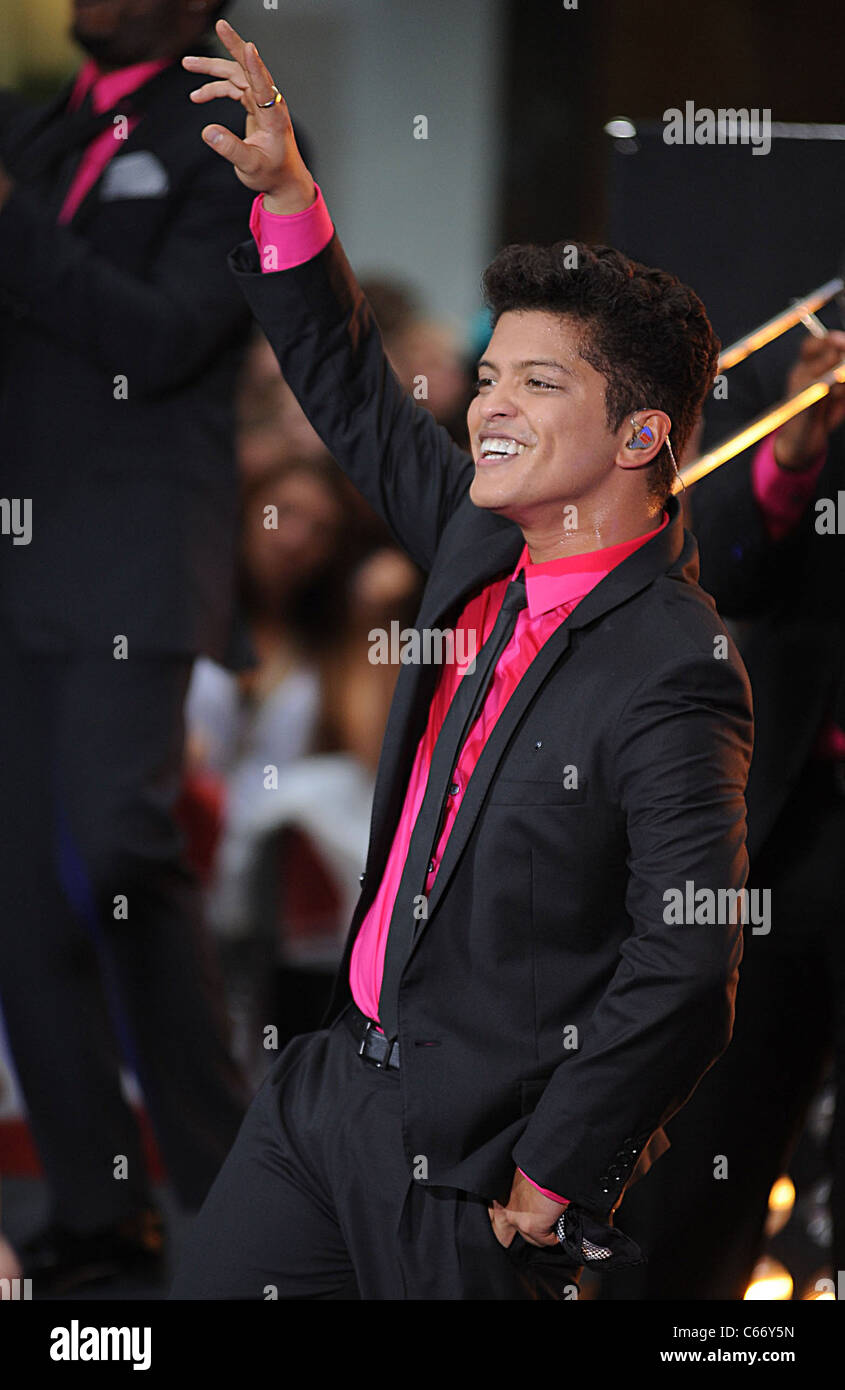 Bruno Mars at talk show appearance for NBC Today Show Summer Concert ...