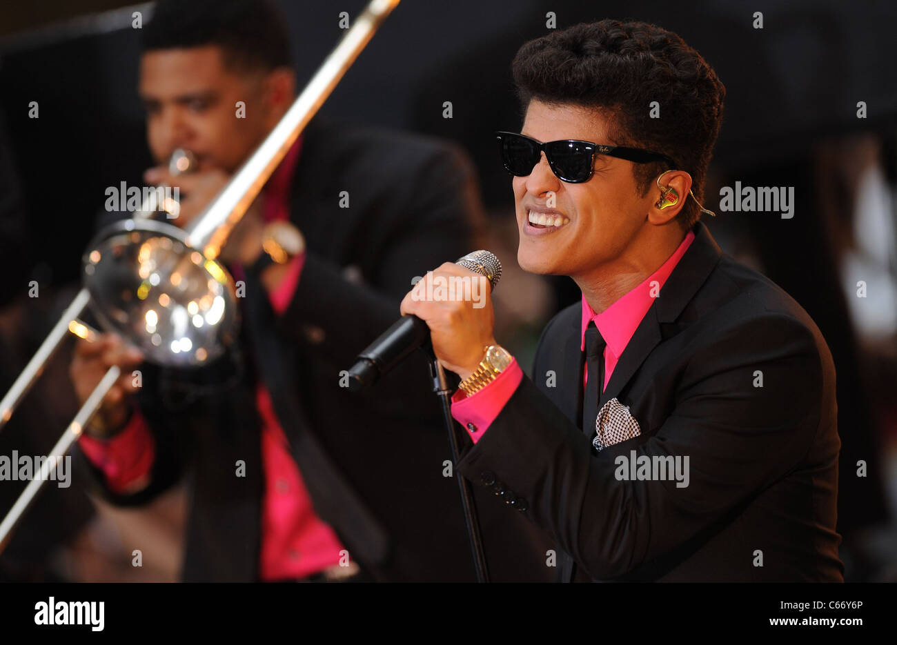 Bruno Mars at talk show appearance for NBC Today Show Summer Concert ...
