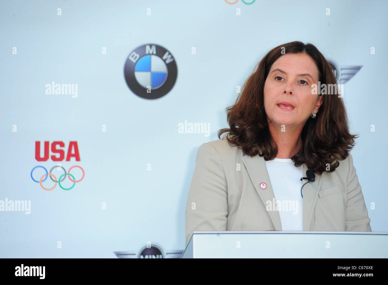 Lisa Baird at the press conference for United States Olympic Committee ...