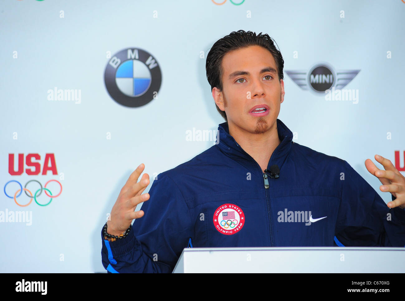 Apolo Anton Ohno at the press conference for United States Olympic ...