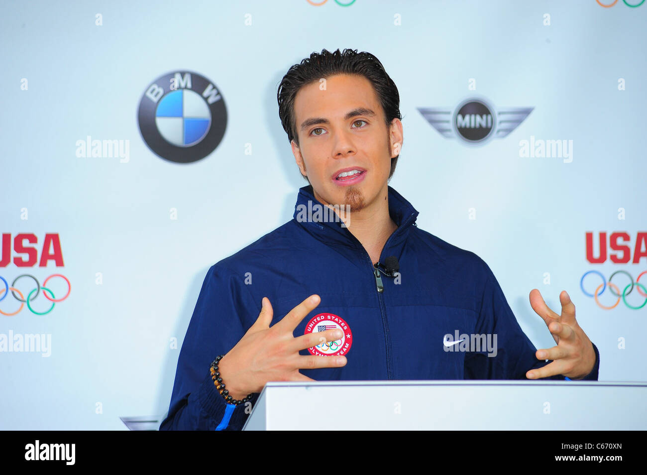 Apolo Anton Ohno at the press conference for United States Olympic ...