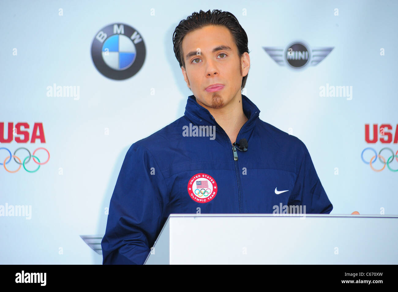 Apolo Anton Ohno at the press conference for United States Olympic ...