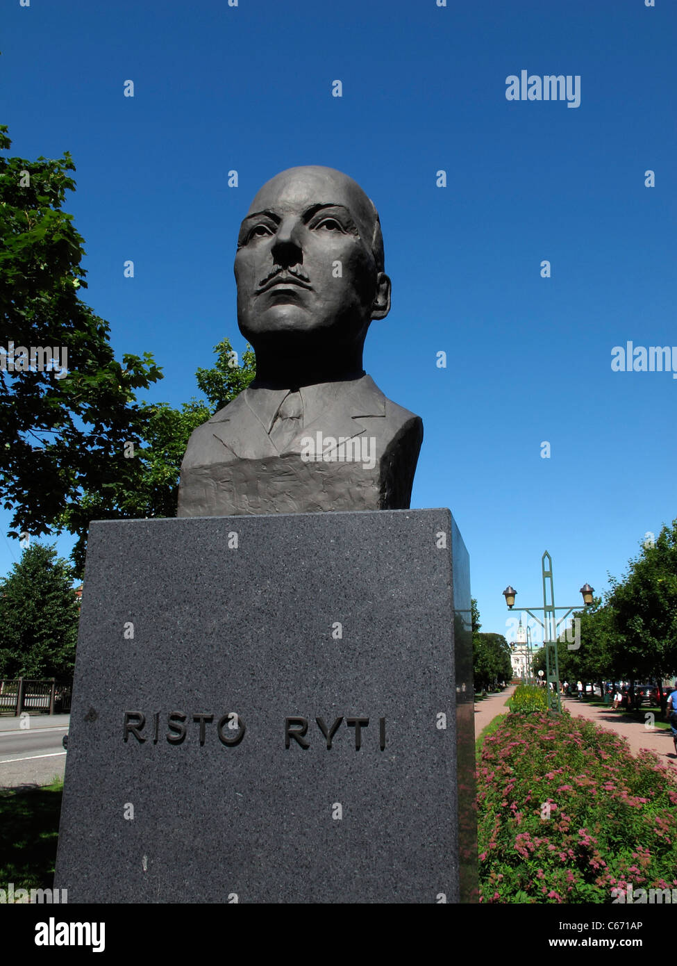 Scandinavia Finland Pori Risto Ryti statue Stock Photo - Alamy