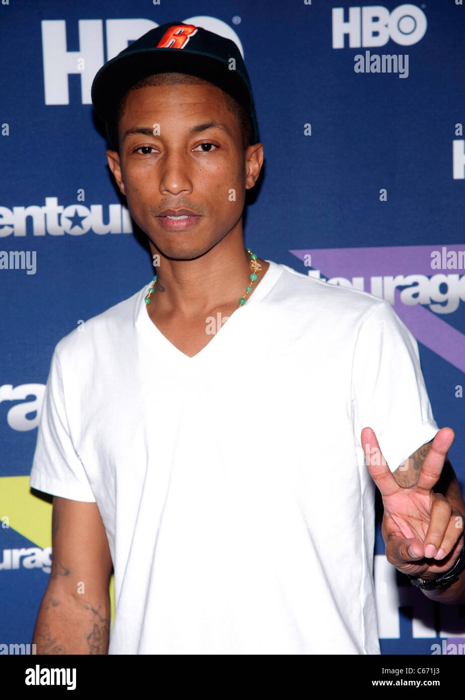 Pharrell at arrivals for ENTOURAGE Season Eight Premiere, The Beacon ...