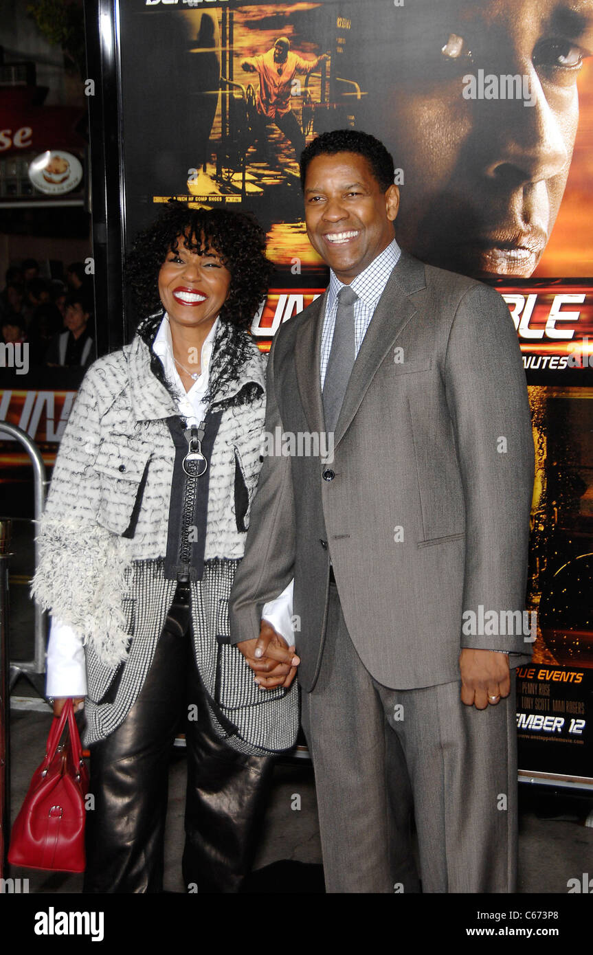 Pauletta Pearson, Denzel Washington at arrivals for UNSTOPPABLE ...
