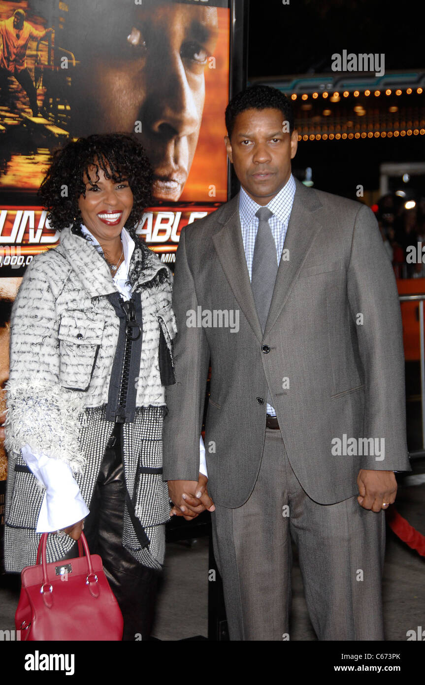 Pauletta Pearson, Denzel Washington at arrivals for UNSTOPPABLE ...