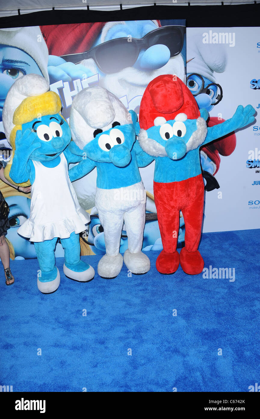 Smurfs at arrivals for THE SMURFS Premiere, The Ziegfeld Theatre, New ...