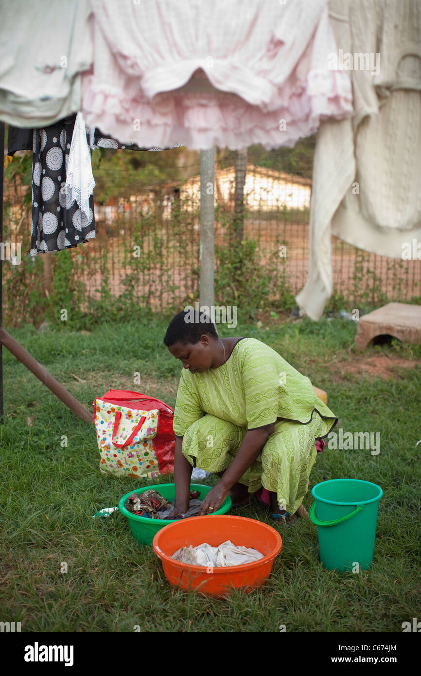 Woman washing clothes africa hi-res stock photography and images - Alamy