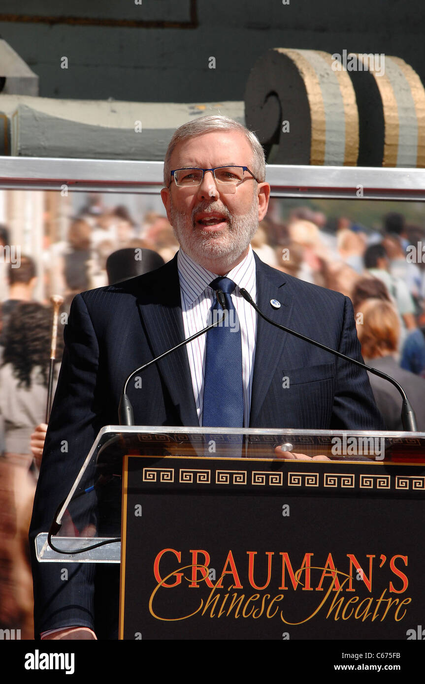 Leonard Maltin at the induction ceremony for Hand and Footprint ...