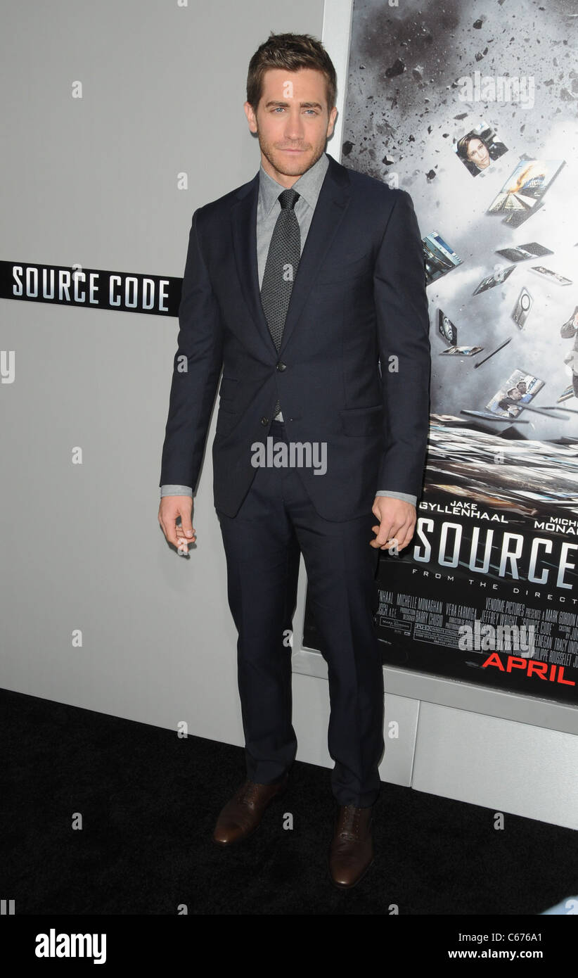 Jake Gyllenhaal at arrivals for SOURCE CODE Premiere, Arclight Cinerama ...