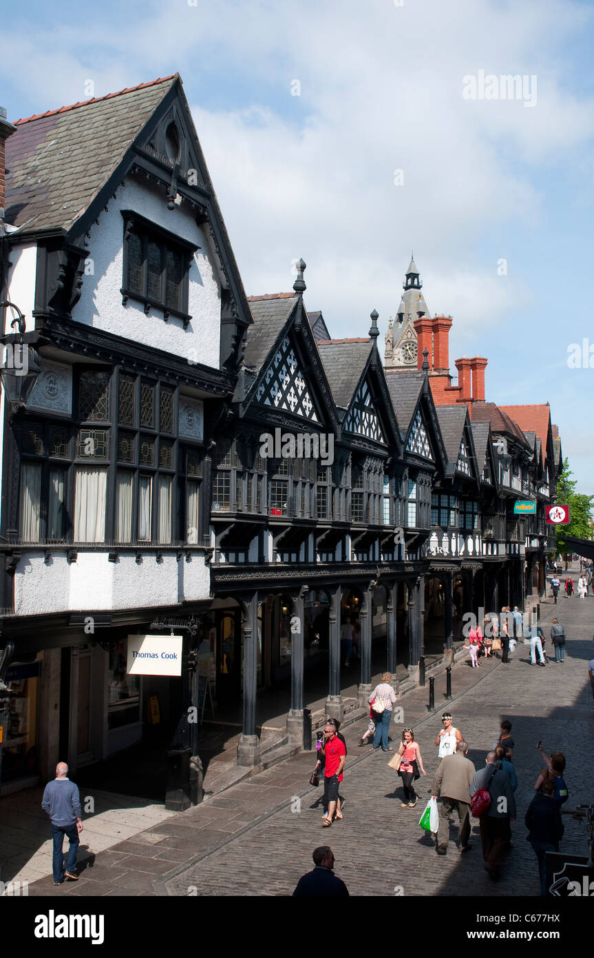 Chester rows medieval hi-res stock photography and images - Alamy