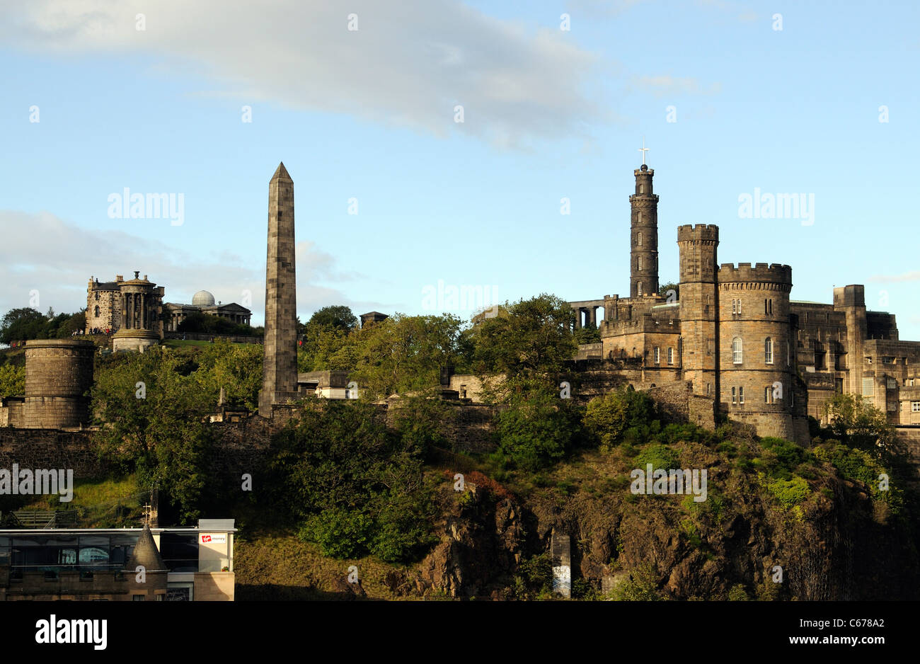 Calton Hill Edinburgh Scotland UK St Andrews House, Nelson Monument and ...