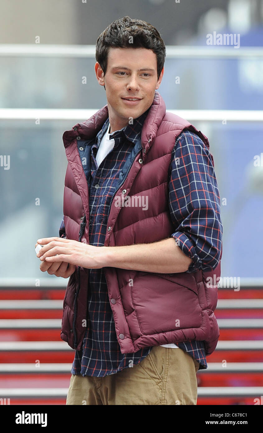 Cory Monteith on location for GLEE Season 2 Filming On Location in ...