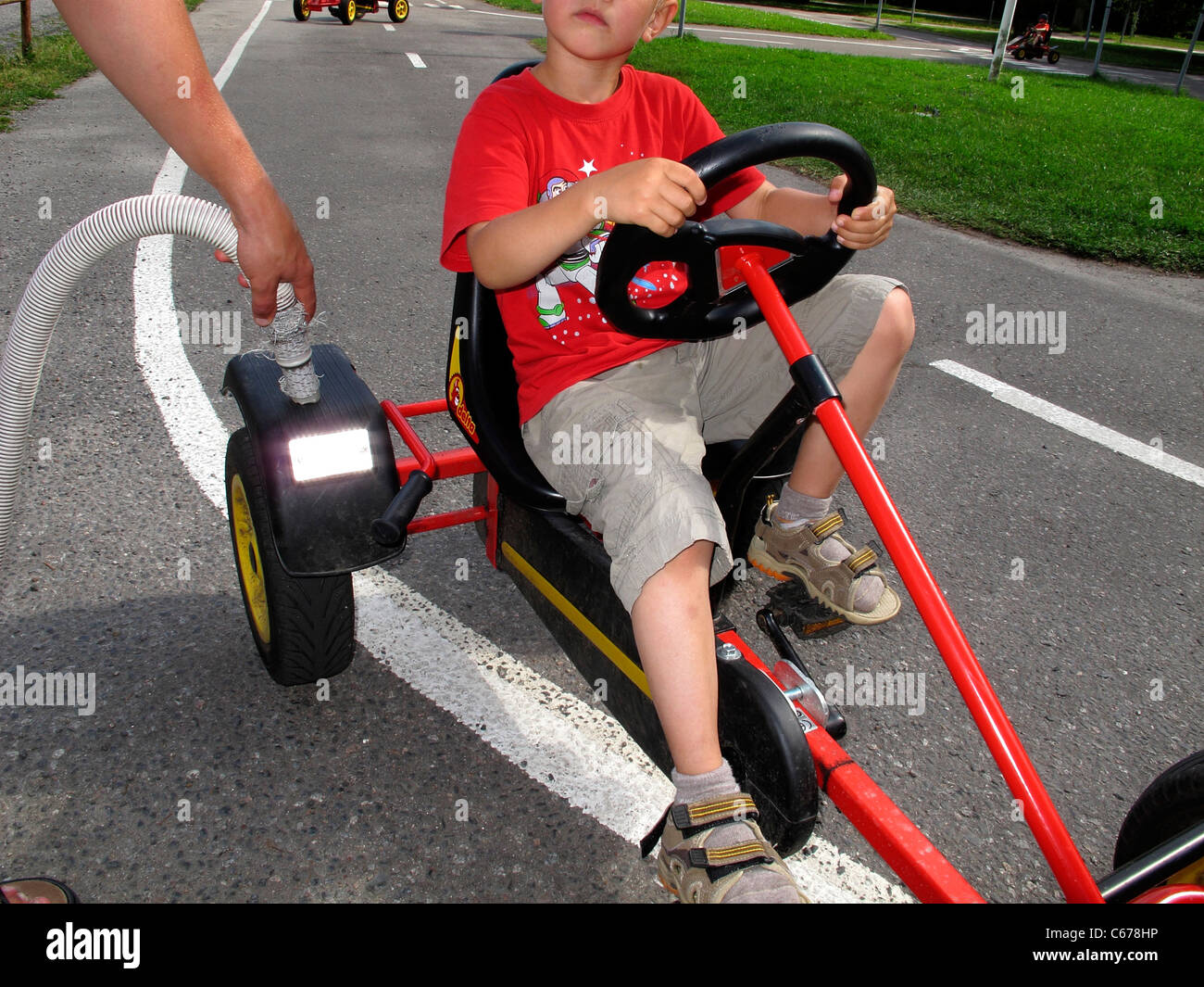 Children School kid learn driving Stock Photo - Alamy