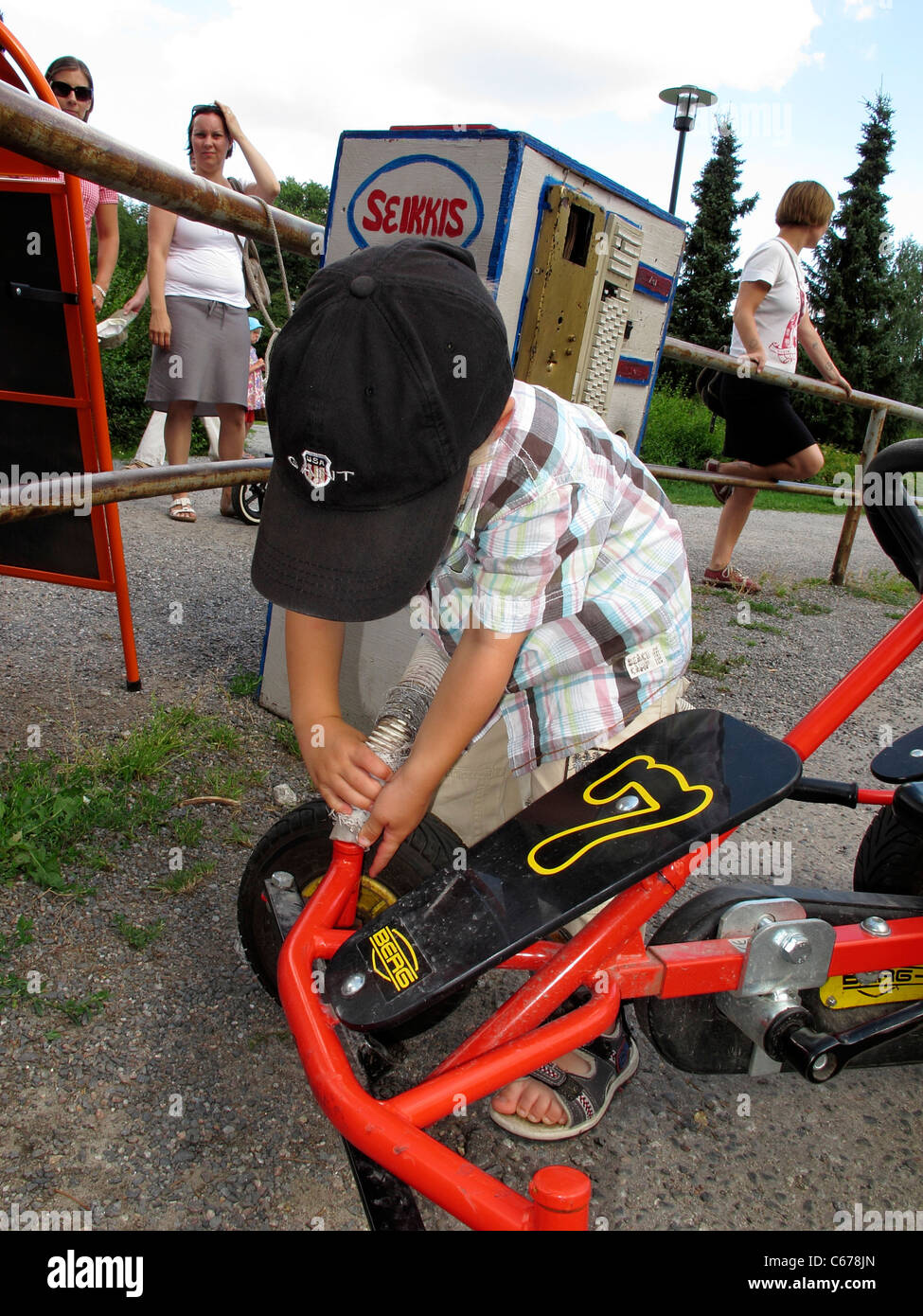 Children School kid learn driving Stock Photo - Alamy