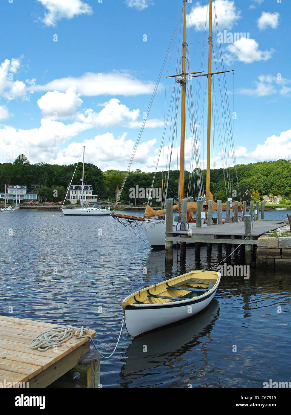 Mystic Seaport harbor, Connecticut Stock Photo - Alamy