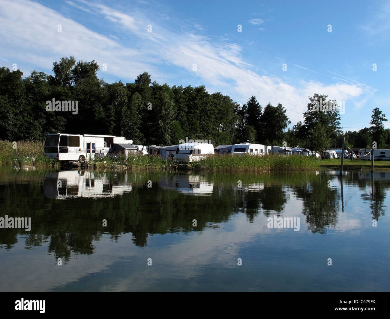 Scandinavia Finland camp site in nature Stock Photo - Alamy