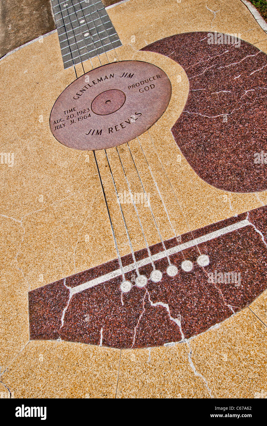 Jim Reeves Memorial Park, guitar of famous country western singer who ...